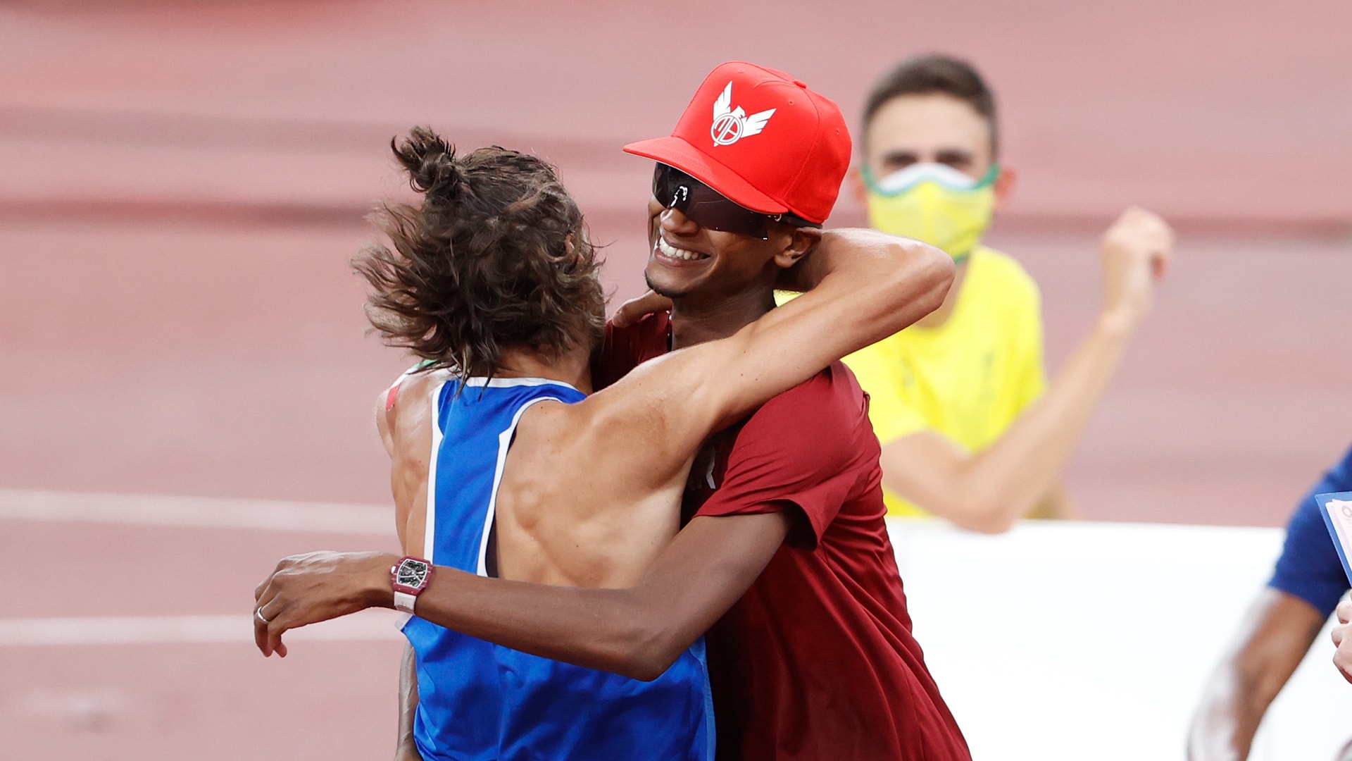Barshim, Tamberi forgo jump-off to share gold in high jump | NBC Olympics