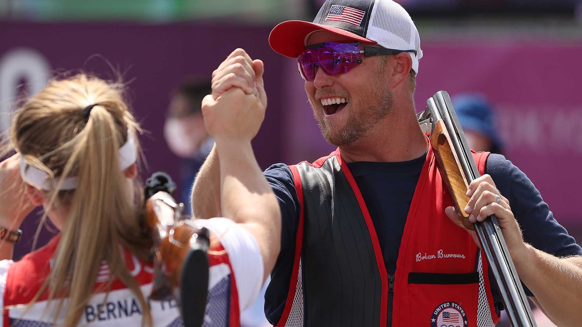 U.S. wins bronze via shootout in new mixed trap team event | NBC Olympics