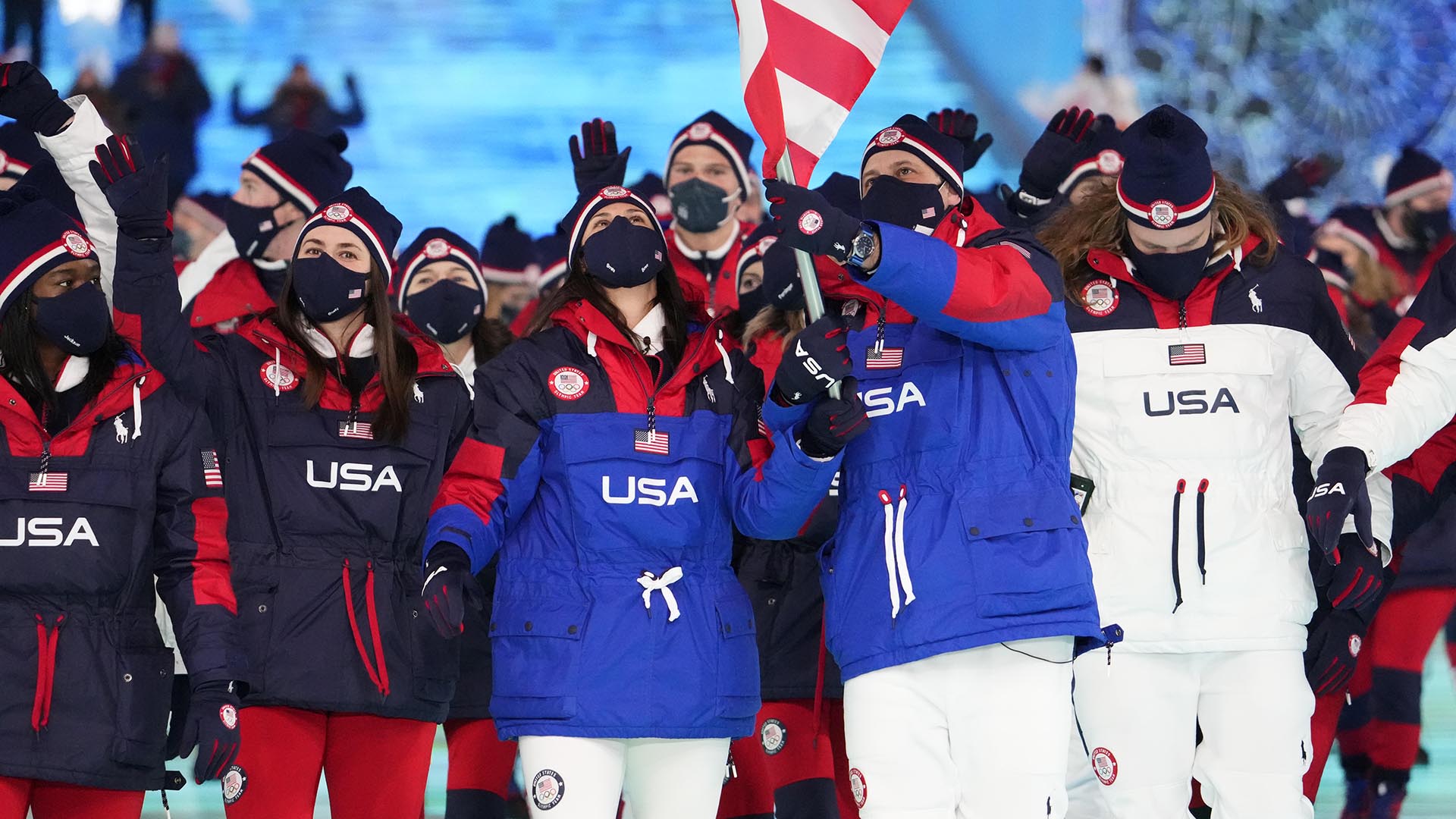 U.S. marches into National Stadium during Parade of Nations | NBC Olympics