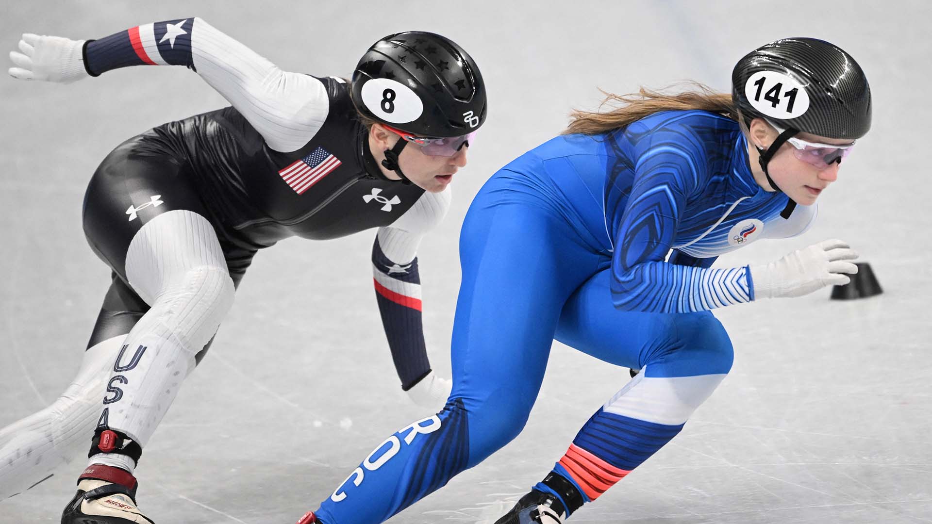Kristen Santos and Maame Biney advance in women's 500m | NBC Olympics
