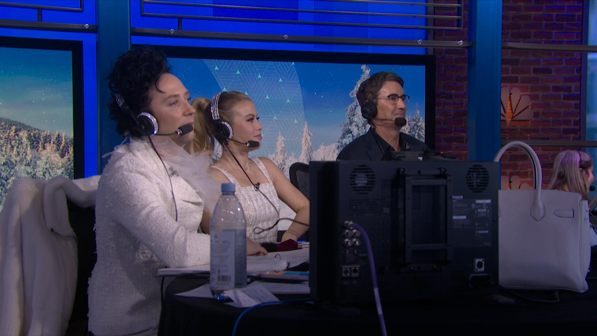 Tara Lipinski and Terry Gannon groove along with Nathan Chen | NBC Olympics