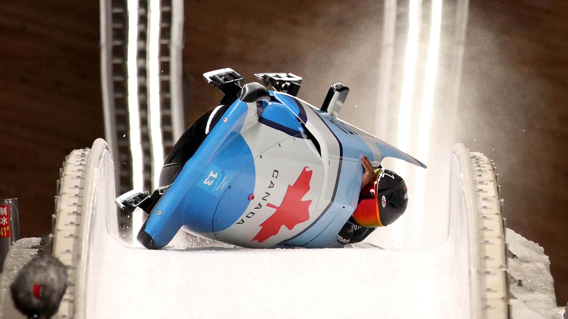 Canada's Cynthia Appiah crashes two-woman bobsled | NBC Olympics