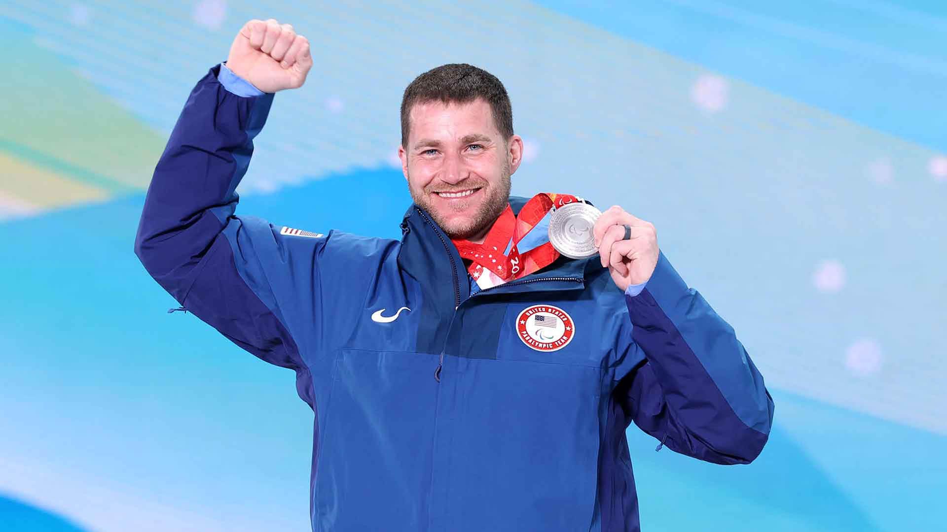 USA's Mike Schultz receives silver medal in snowboard cross | NBC Olympics