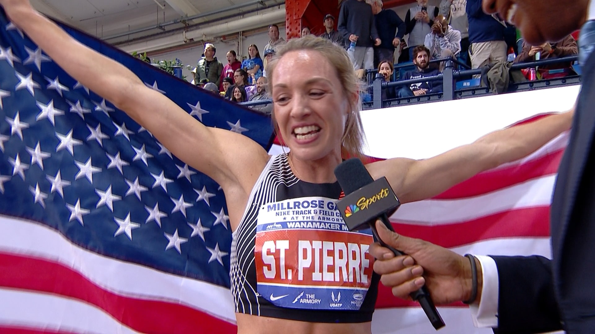 2024 Millrose Games: Elle St. Pierre sets U.S. mile record | NBC Olympics