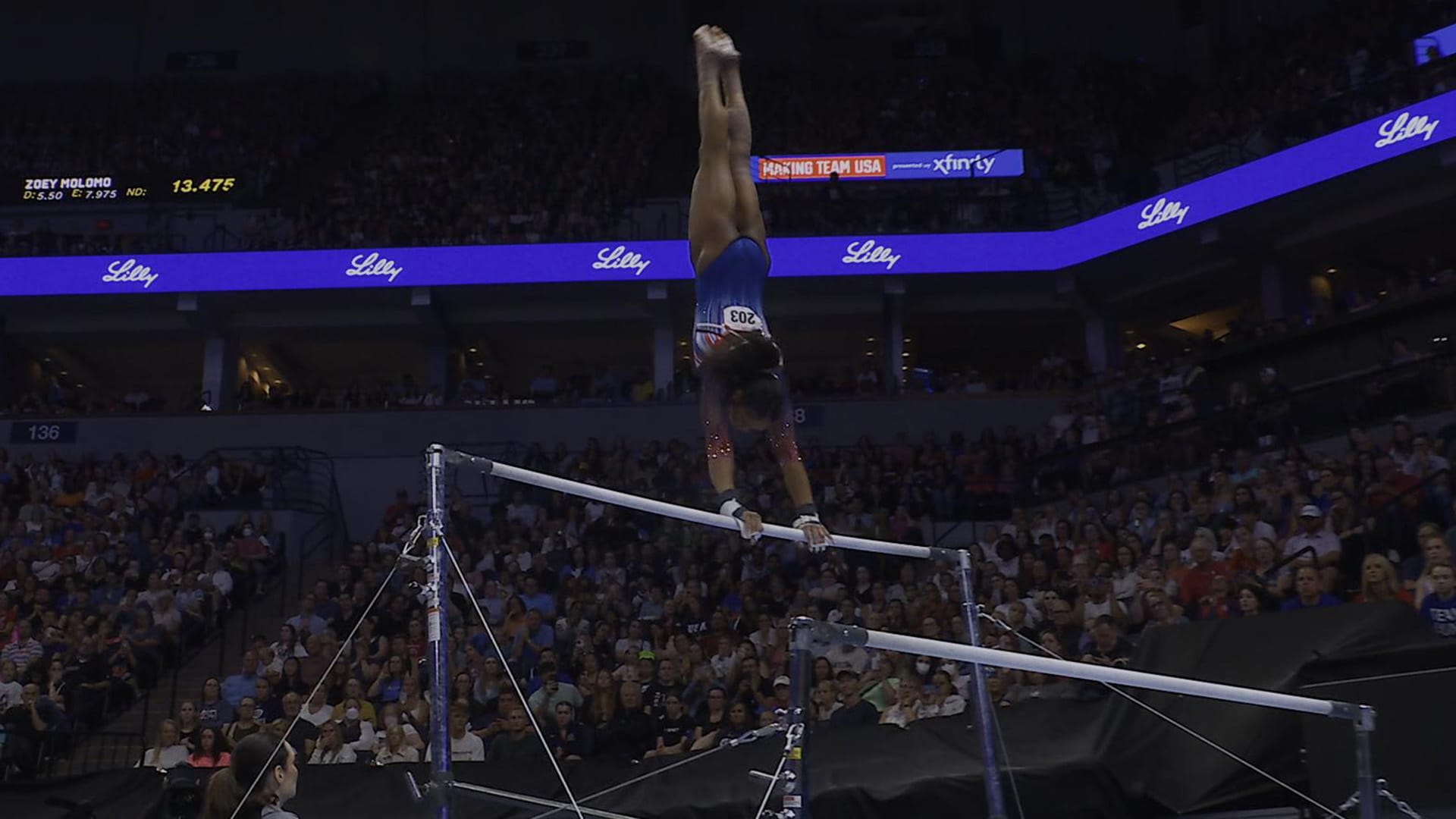 Shilese Jones performs on bars, scratches remainder of Day 1 | NBC Olympics