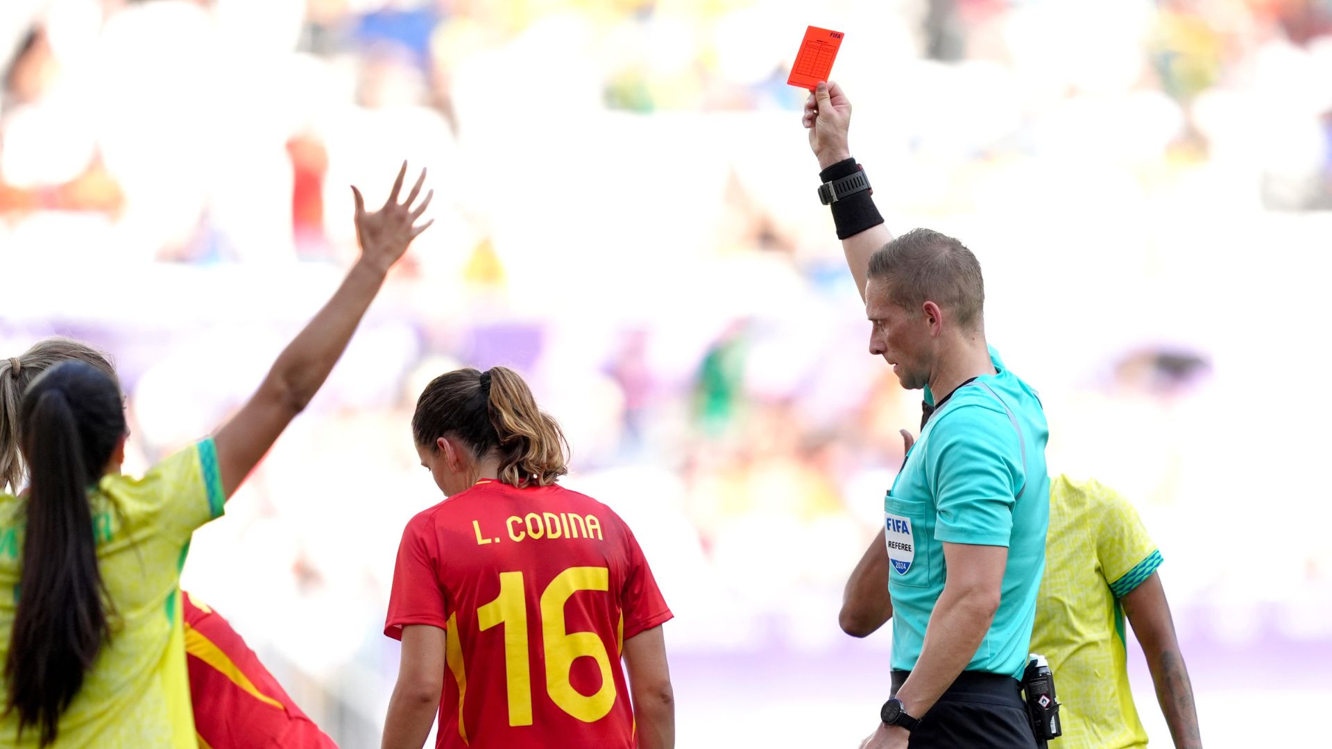 Marta receives red card in probable last match for Brazil | NBC Olympics