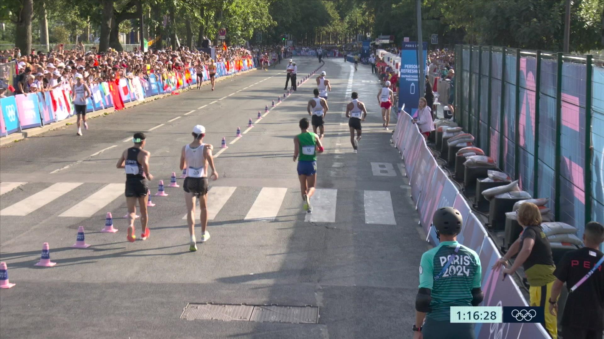 Finish line: Yang Jiayu wins race walk gold | NBC Olympics