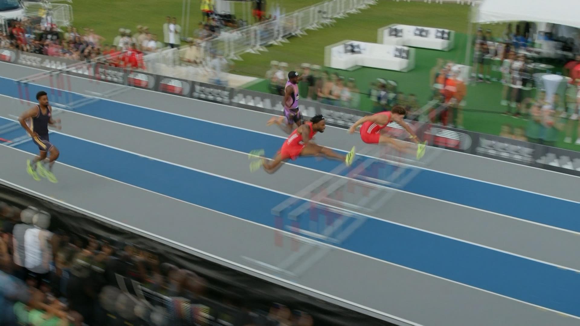Trey Cunningham wins 110m hurdles at the Atlanta City Games | NBC Olympics