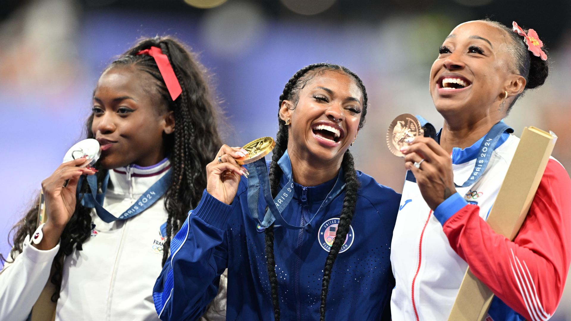 American Masai Russell awarded gold for 100m hurdles win | NBC Olympics