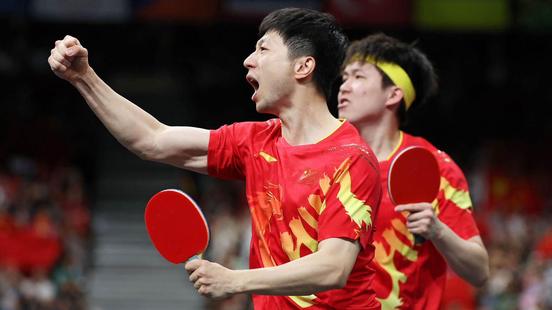 Ma Long makes epic forehand to win the point | NBC Olympics
