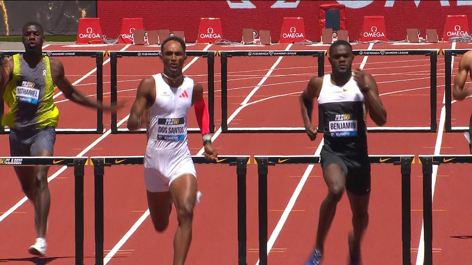 Dos Santos wins 400m hurdles at Prefontaine in season's best | NBC Olympics