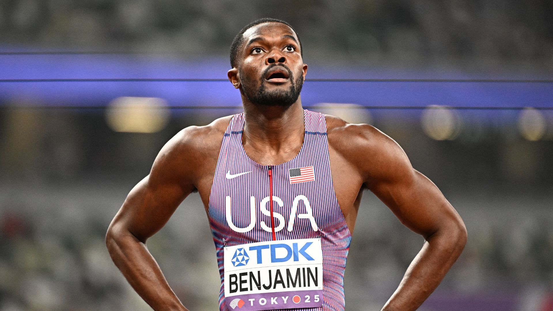 Benjamin secures easy 400mH semi win at world championships | NBC Olympics