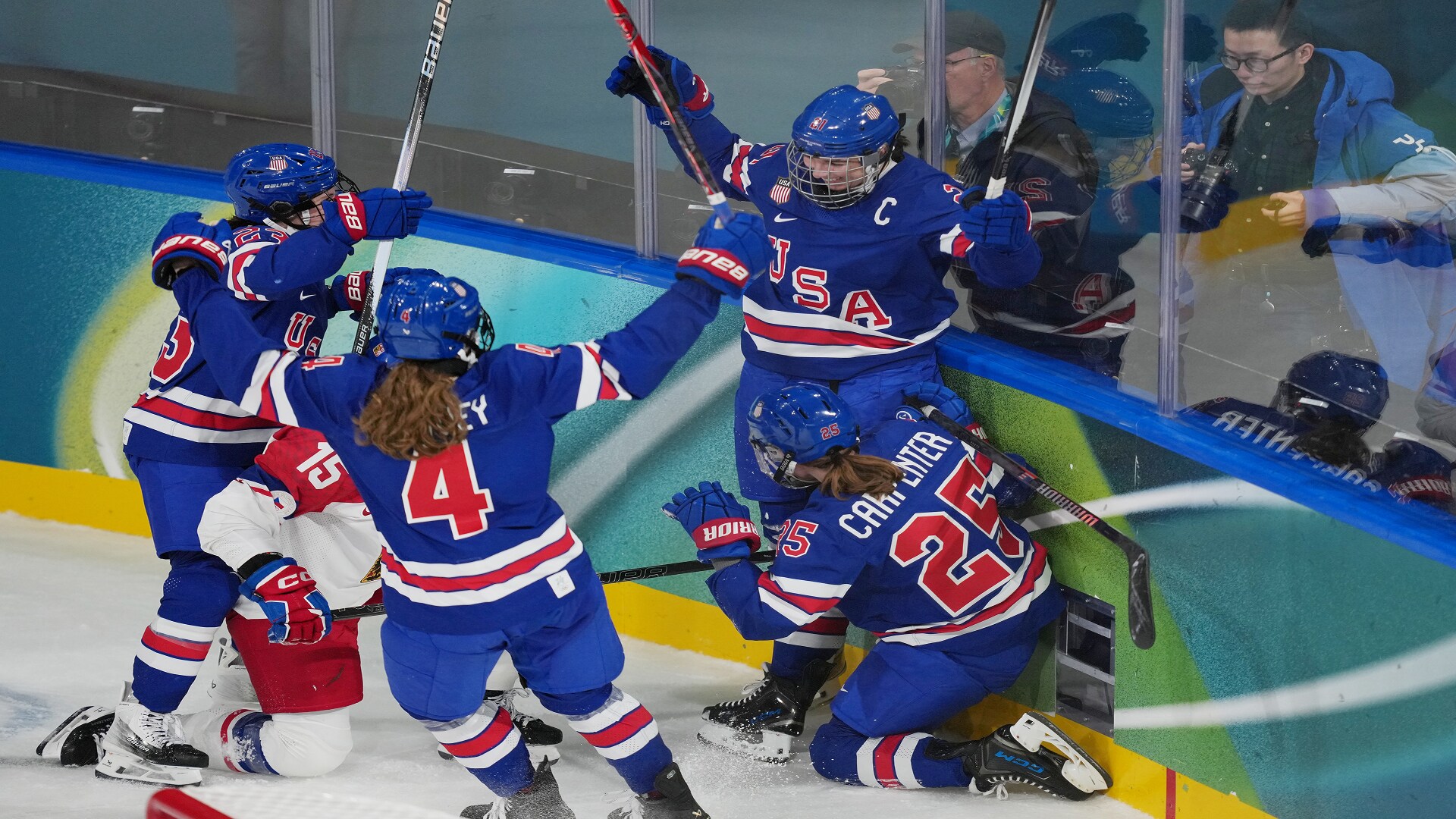 Alex Carpenter scores first goal for U.S. at 2026 Olympics | NBC Olympics