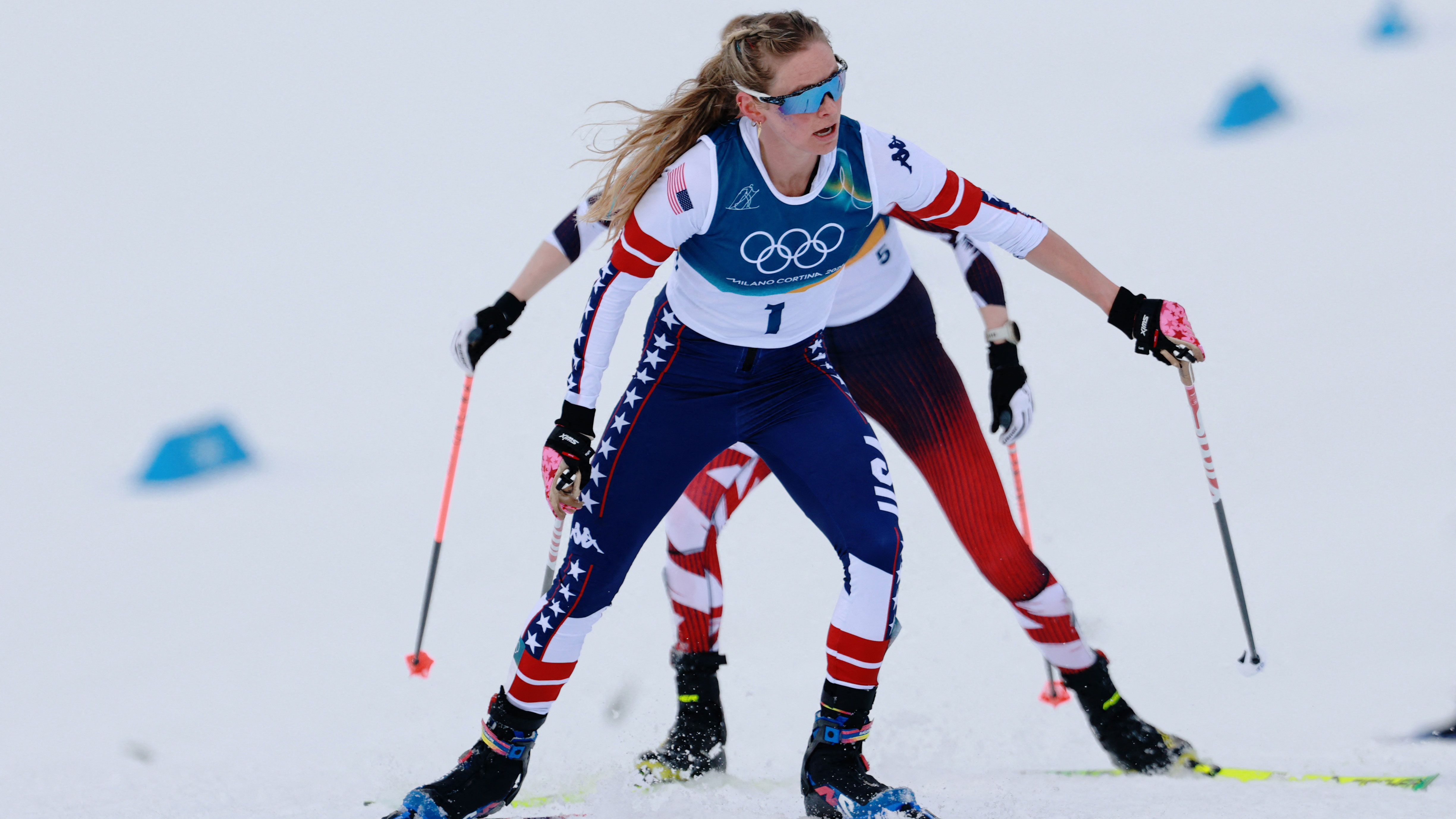 Injured Jessie Diggins out in sprint classic quarterfinals | NBC Olympics