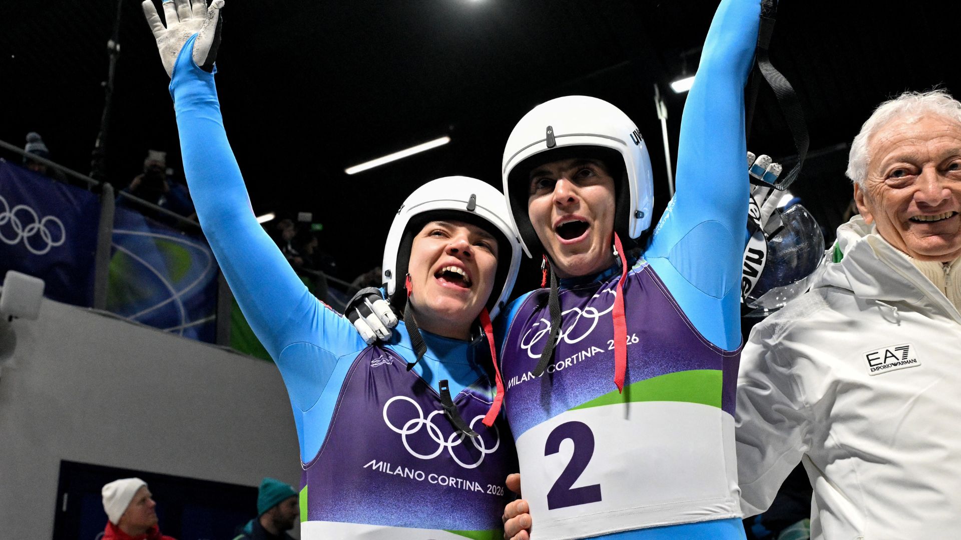 Italy wins gold in first-ever Olympic women's doubles luge | NBC Olympics