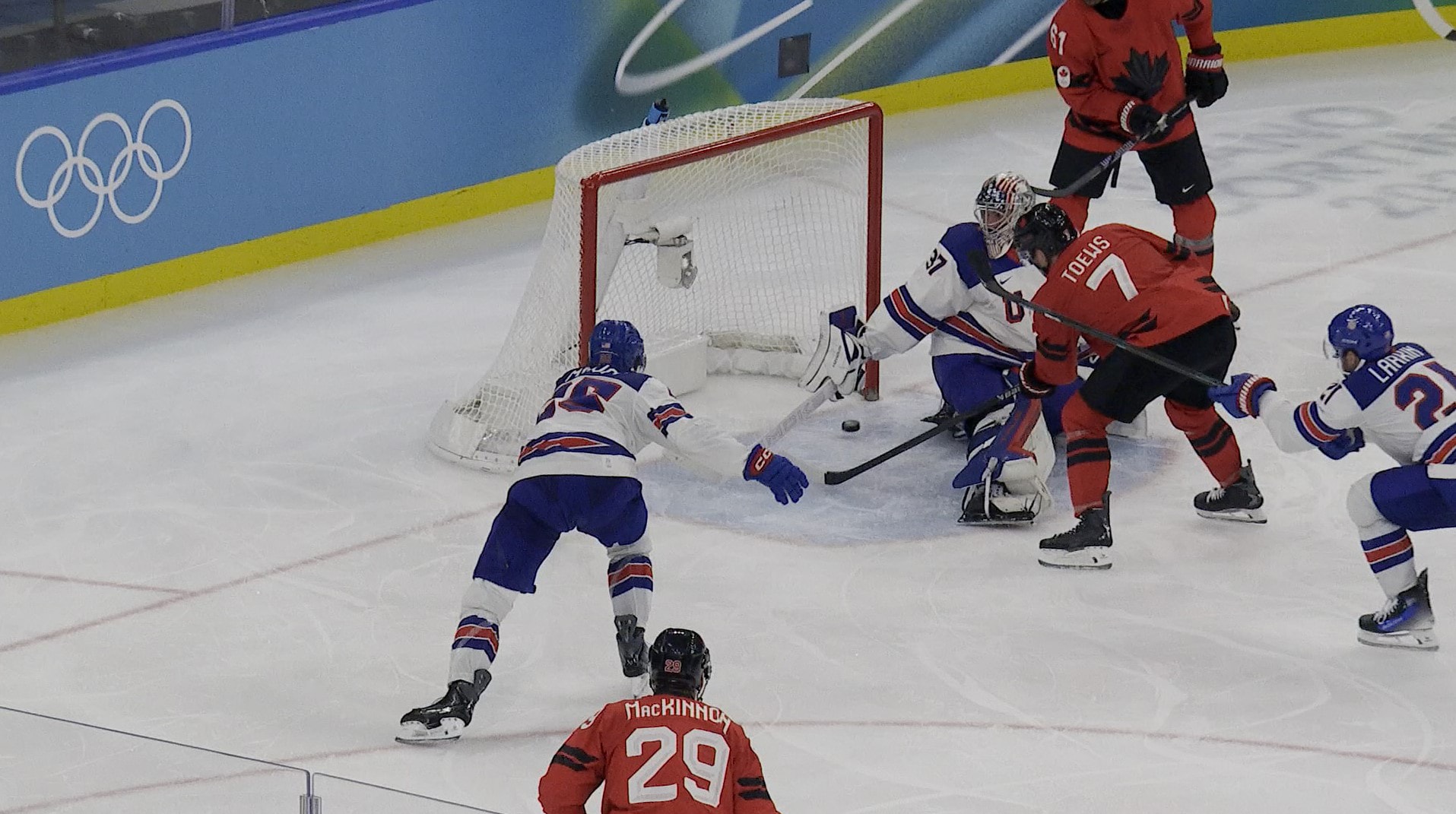 Hellebuyck makes two huge third-period saves vs. Canada | NBC Olympics