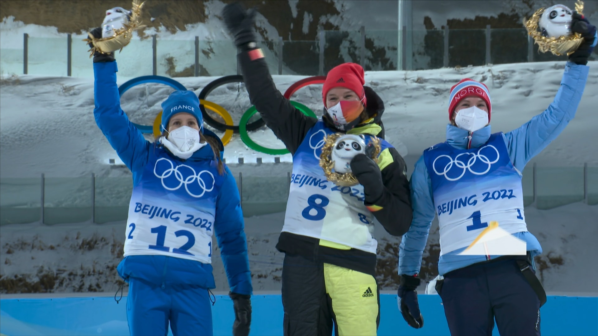 Medals are awarded for women's 15km individual biathlon | NBC Olympics