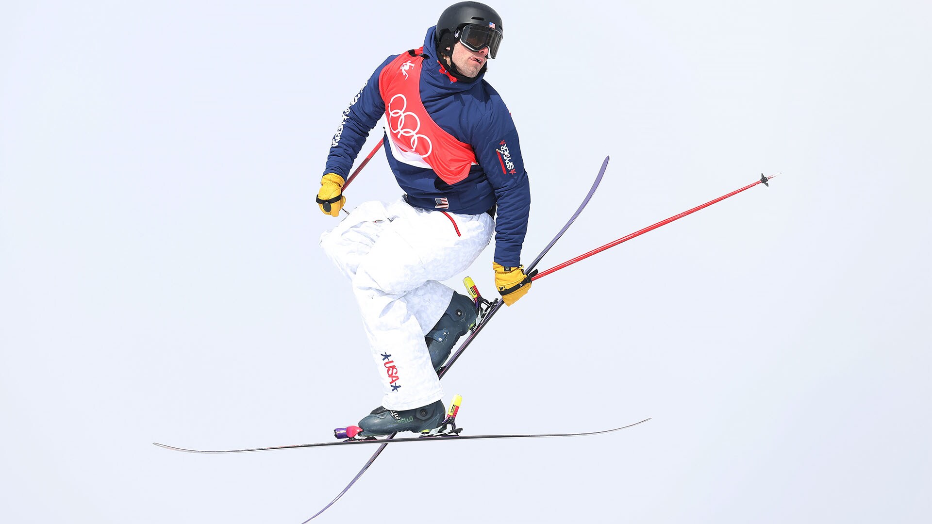 Alex Hall stunts pull-back air 'pretzel' for slopestyle gold | NBC Olympics